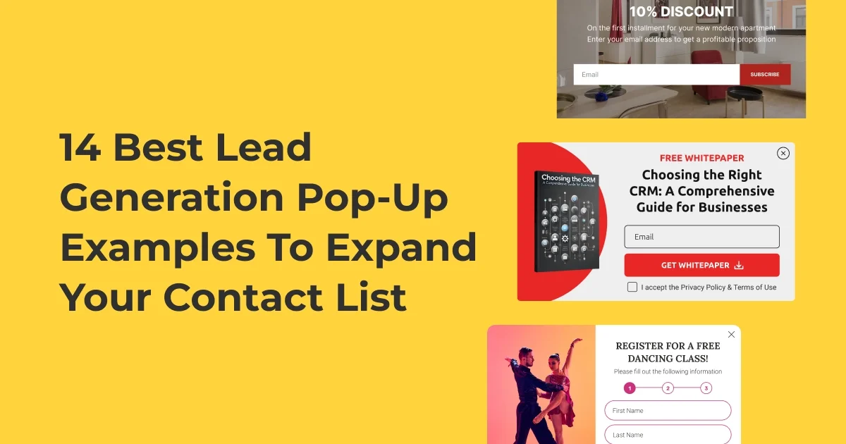 Lead Capture Popups: 14 Examples & How to Create — Claspo.io